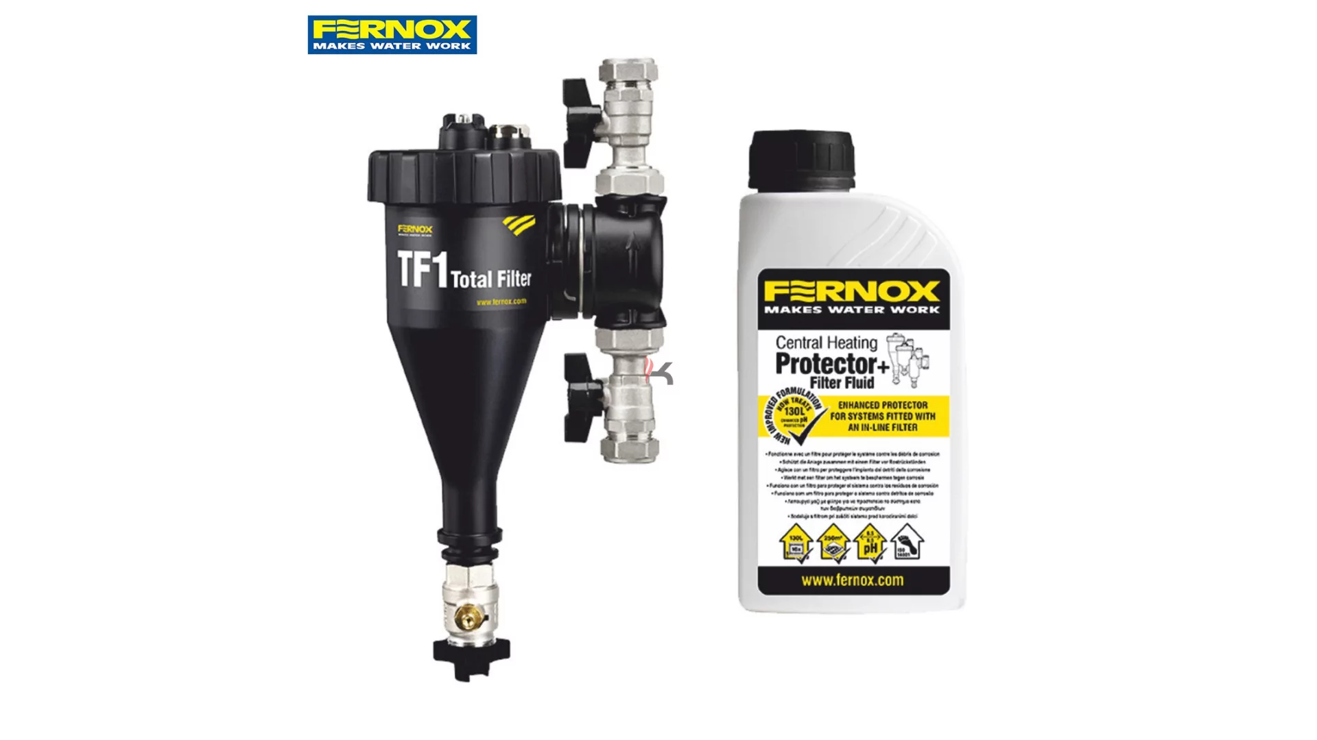 Fernox TF1 Total mágneses iszapleválasztó 28 mm + Protector+Filter ...